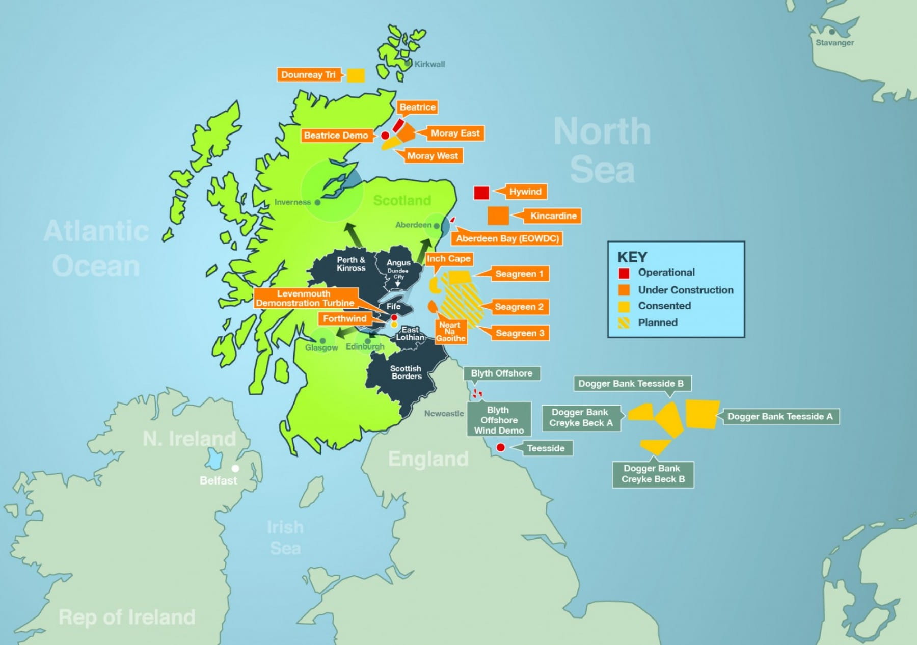 Offshore Wind Farms Map